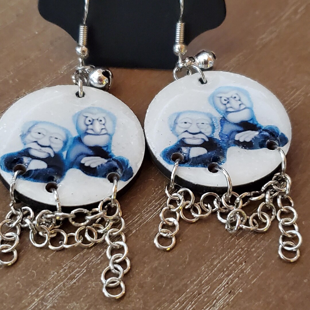 Muppet Christmas Carol Earrings: Marley & Marley Ghosts, Wooden Disc ...