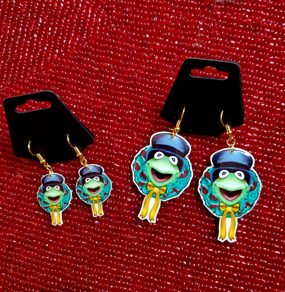Large 2 the Muppet Christmas Carol Kermit the Frog Bob Cratchit Wreath ...