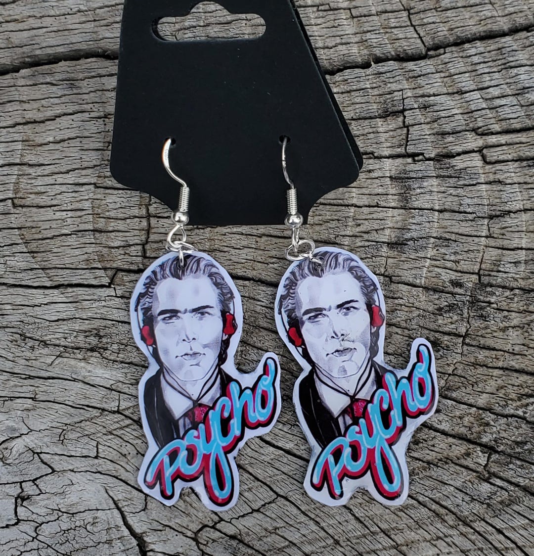 American Psycho Patrick Bateman "psycho" Headphones Wooden Dangle ...
