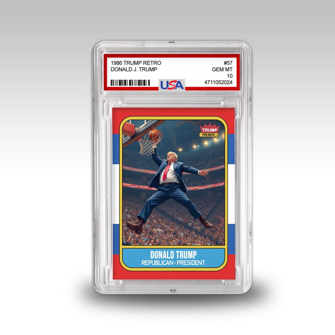 Donald Trump 1986 Fleer-style Trading Card – Custom Graded Slab - MAGA ...
