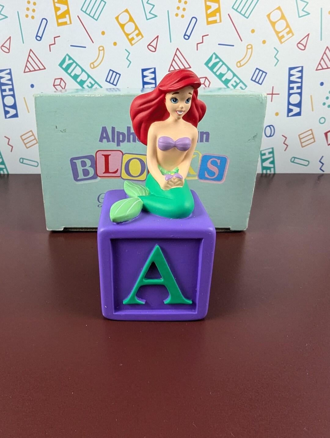 Disney Grolier Little Mermaid Alphabet Fun Blocks Ariel Figurine Letter ...