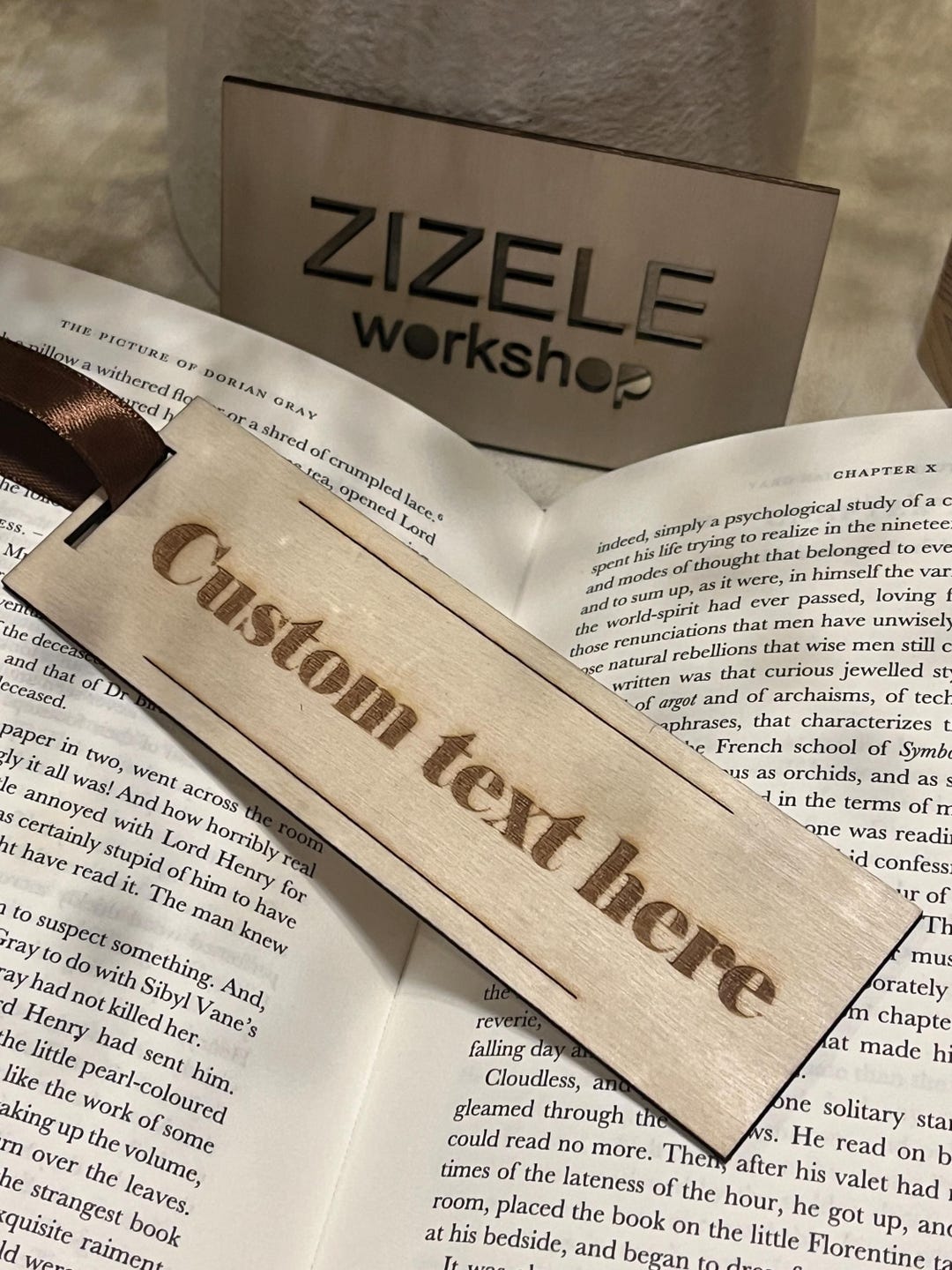 Personalised Wooden Bookmark, Custom Gift Page Marker for Book Lovers ...