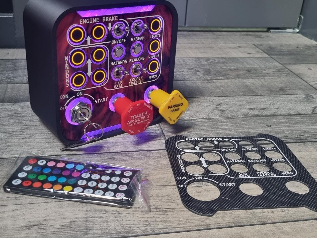 Simboxx Truck Simulator Button Box: 28 Function, Rgbic Backlit ...