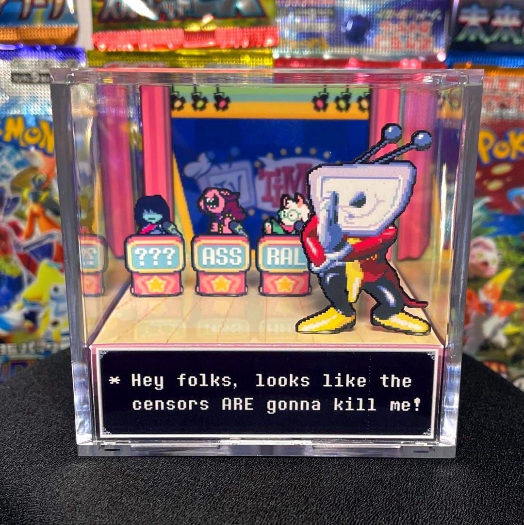 Deltarune 3D Cube Diorama – Tenna Censored TV Scene | Kris Susie Noelle ...