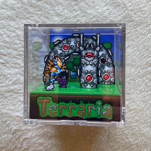 CUSTOMIZABLE Terraria Diorama Cube Gift - 3D Shadowbox, Gamer Decor for ...