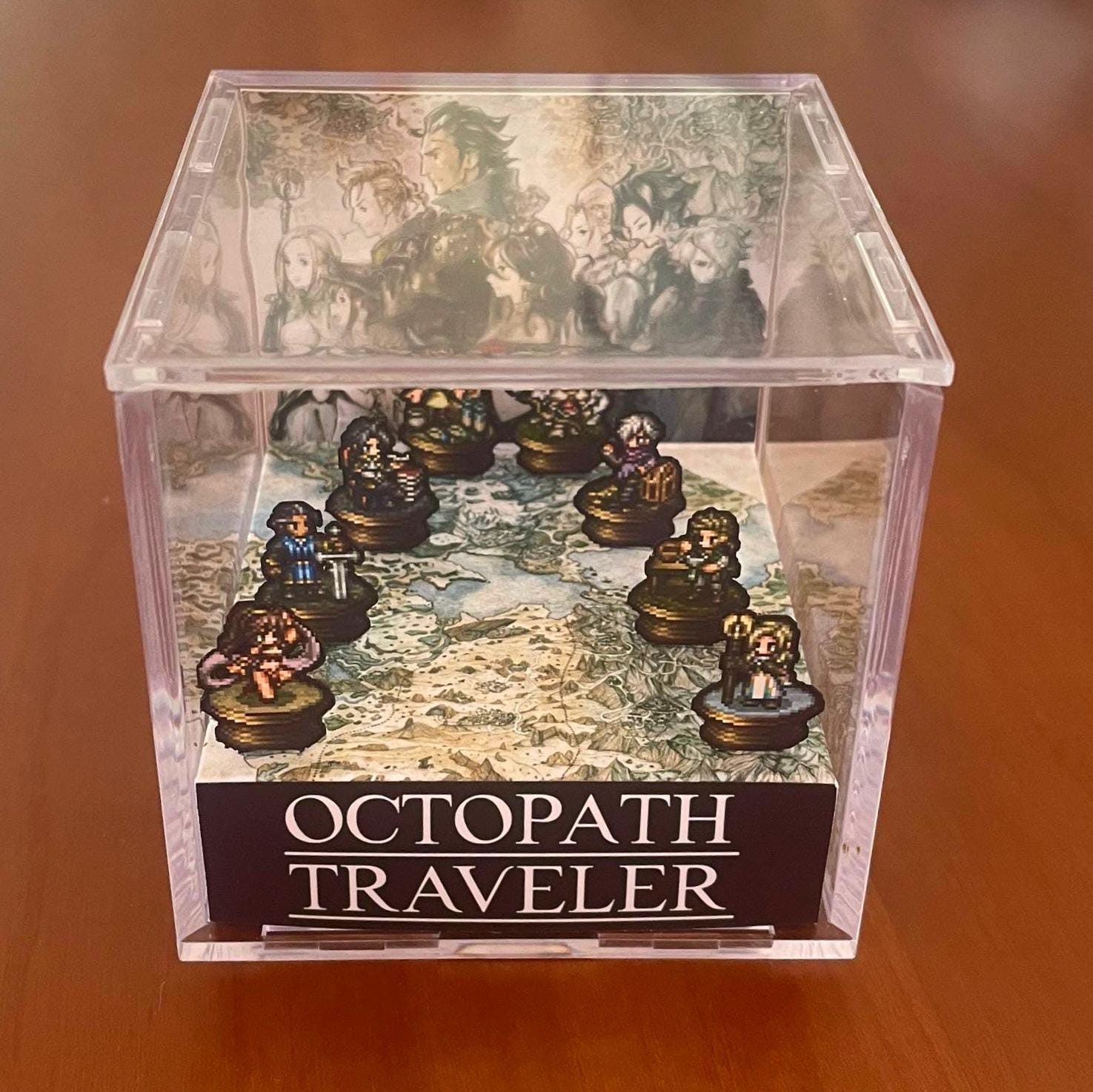 Octopath Traveler 1, World Map With All Playable Characters 3D Diorama ...