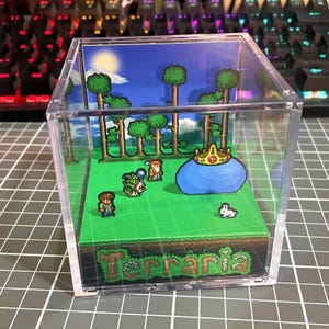 CUSTOMIZABLE Terraria Diorama Cube Gift - 3D Shadowbox, Gamer Decor for ...