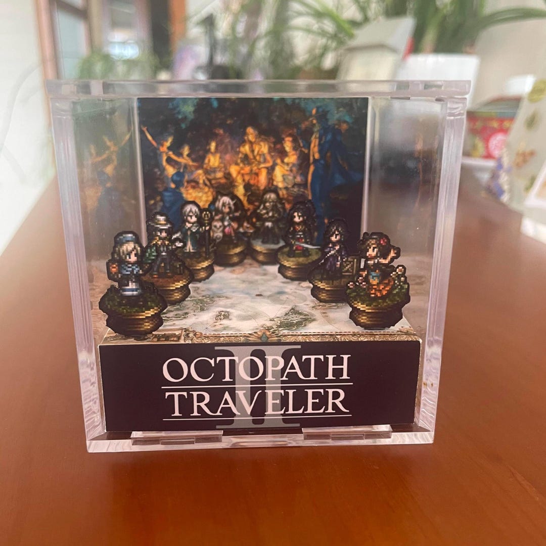 Octopath Traveler 2, World Map With All Playable Characters 3D Diorama ...