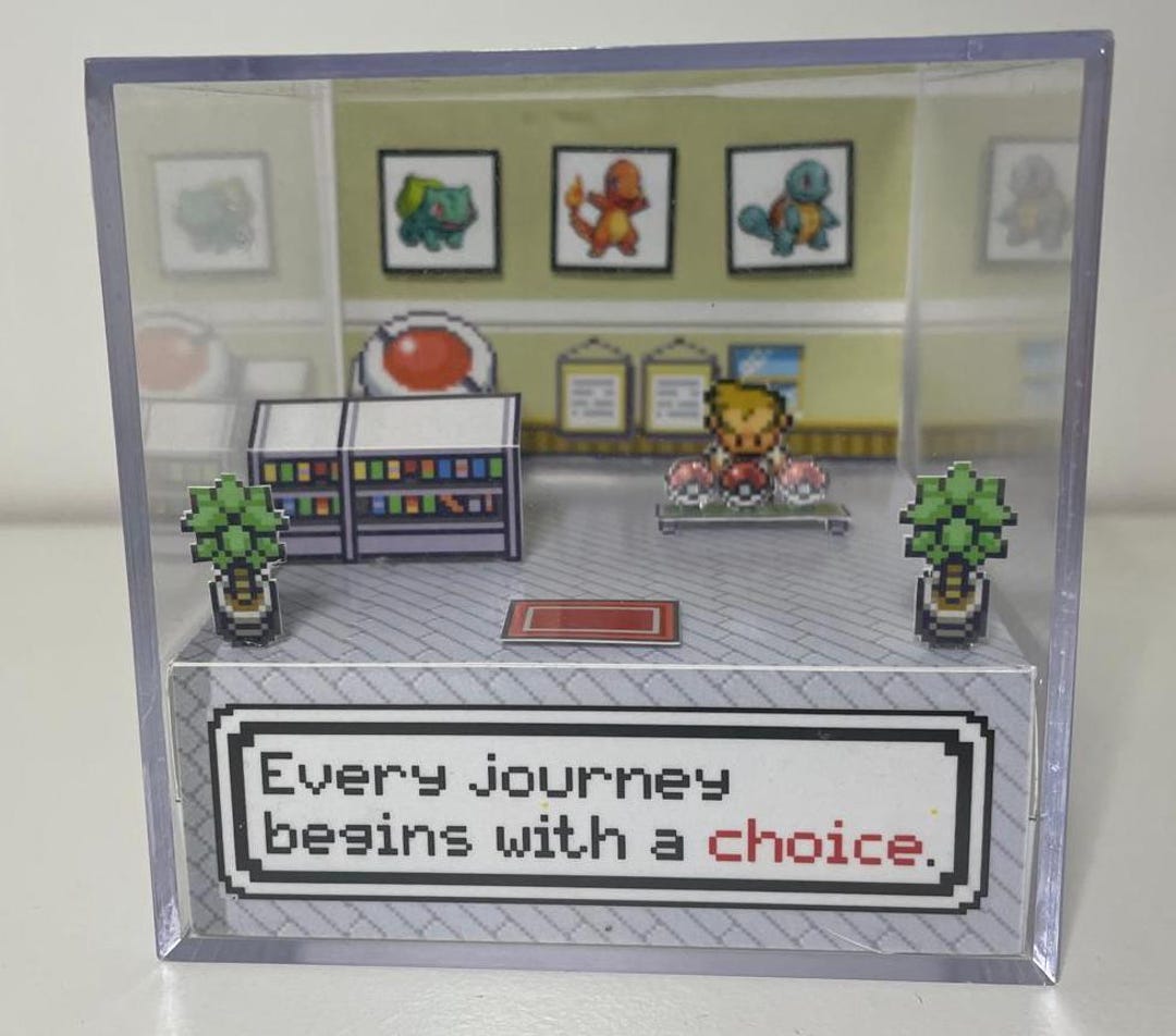 Professor Oak Laboratory Pokemon Cube Diorama - Etsy