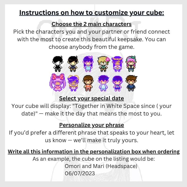 Custom Omori 3D Cube - Personalized Couples Gifts - Anniversary Gift ...