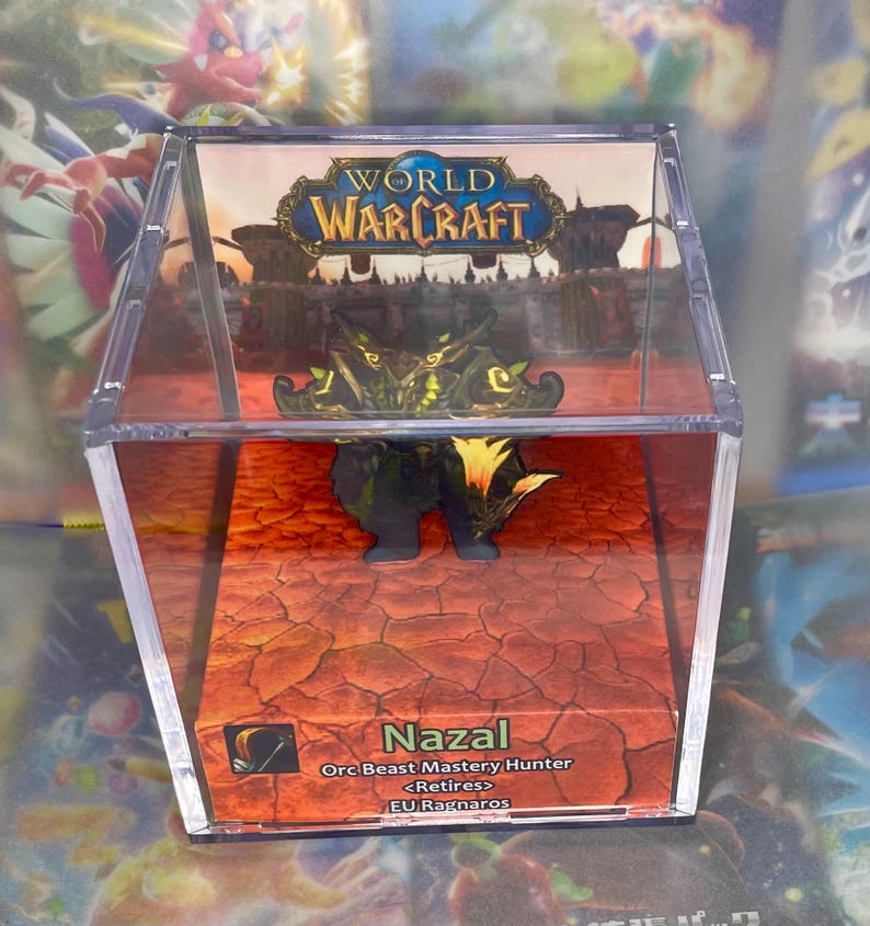 World of Warcraft CUSTOM CHARACTER Diorama - Wow Diorama - 3D Game Cube ...