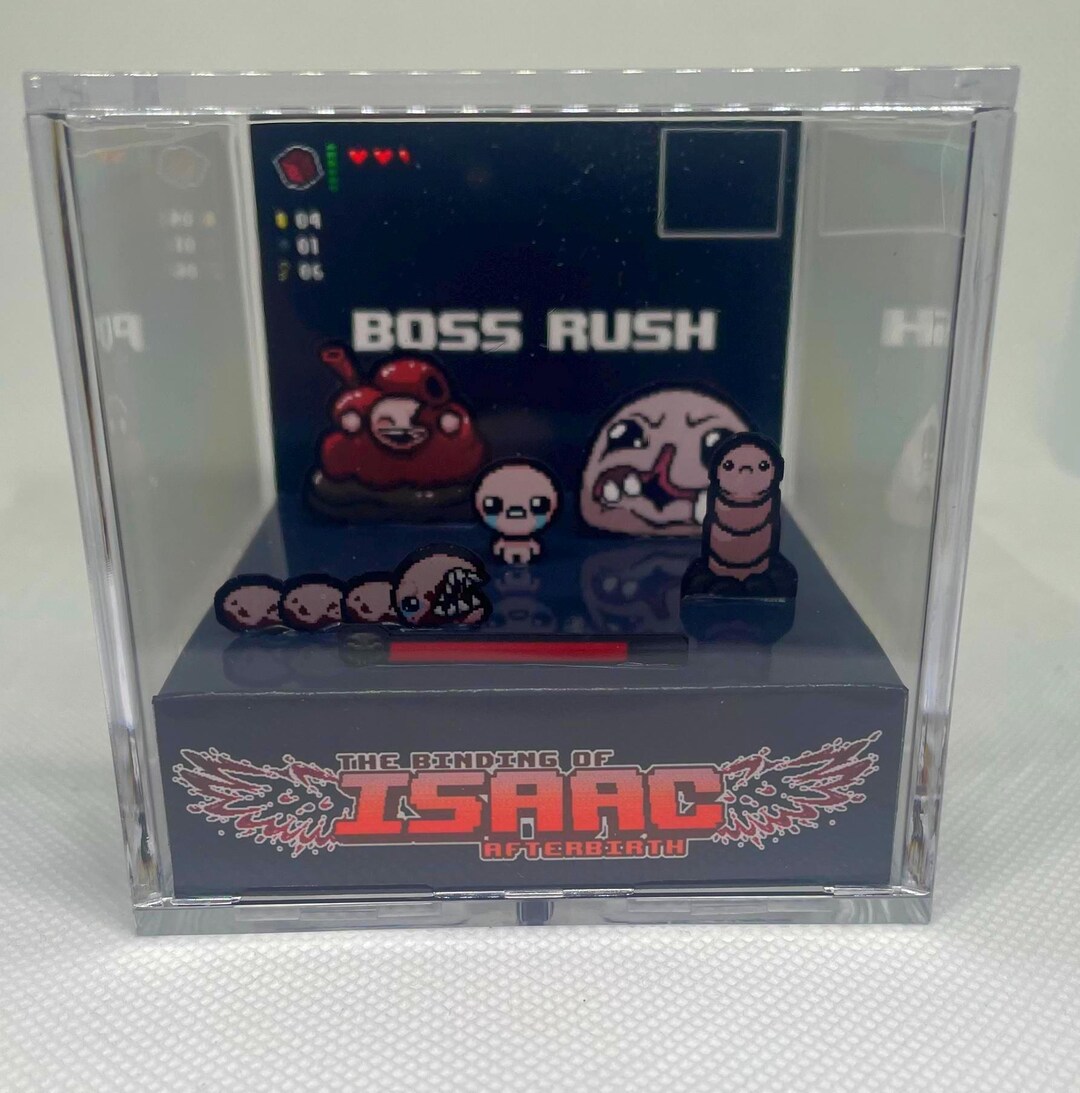 The Binding of Isaac - Isaac Vs Boss Rush - Videogame Cube Diorama - Etsy