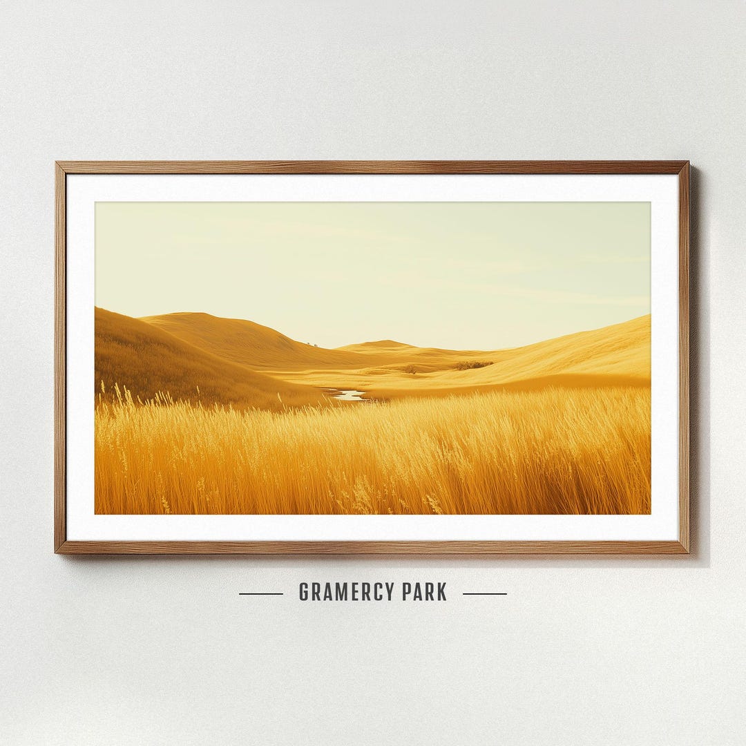 Golden Field Wall Art | Digital Artwork | Background Art for TV ...