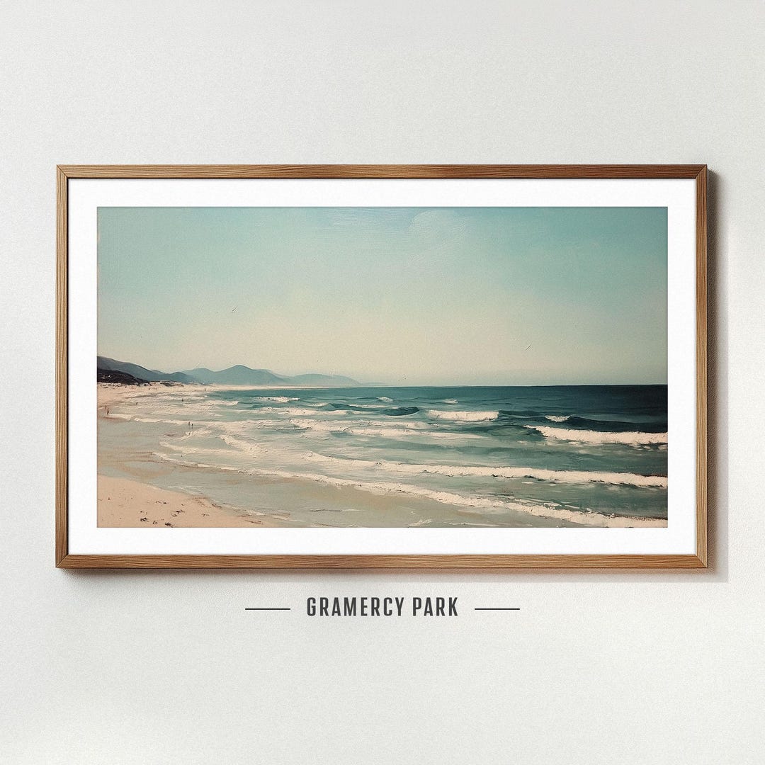 Summer Beach Coastal Wall Art Digital Artwork Background Art for TV ...
