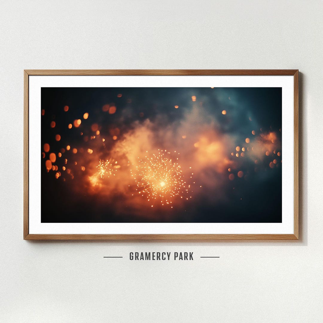 Fireworks Celebration Wall Art Digital Artwork Background Art for TV ...