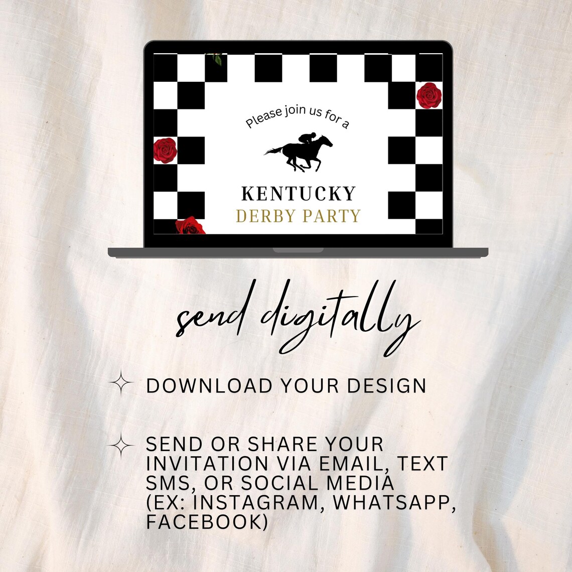 150th Kentucky Derby Party Invitation Template Horse Race Invite Race ...