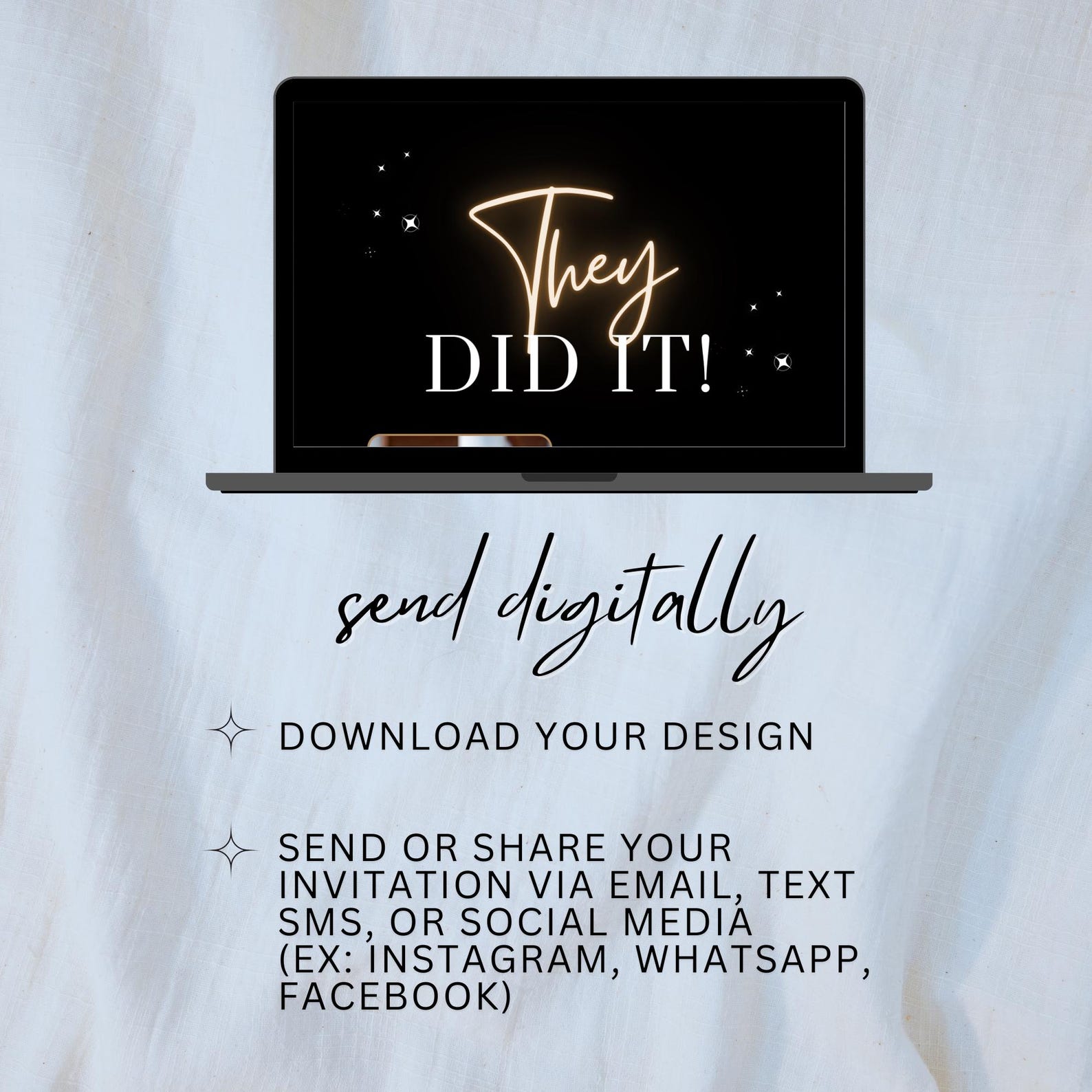 Joint Graduation Party Invitation Two Person Grad Party Invite Siblings ...