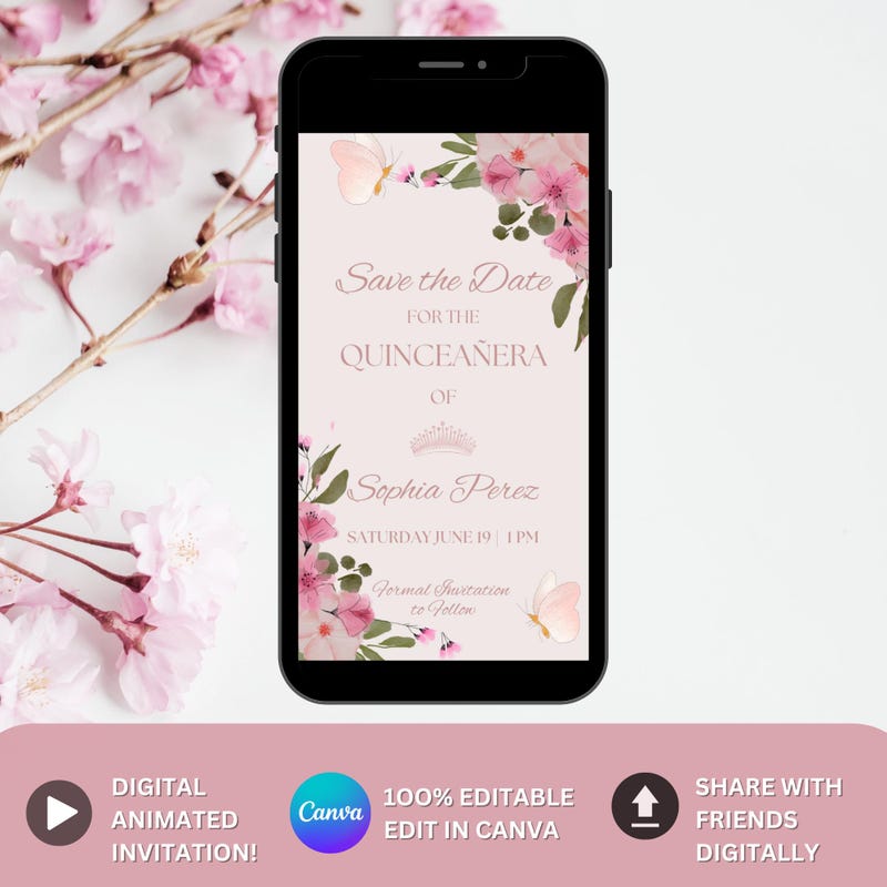 Quinceanera Save the Date - Etsy