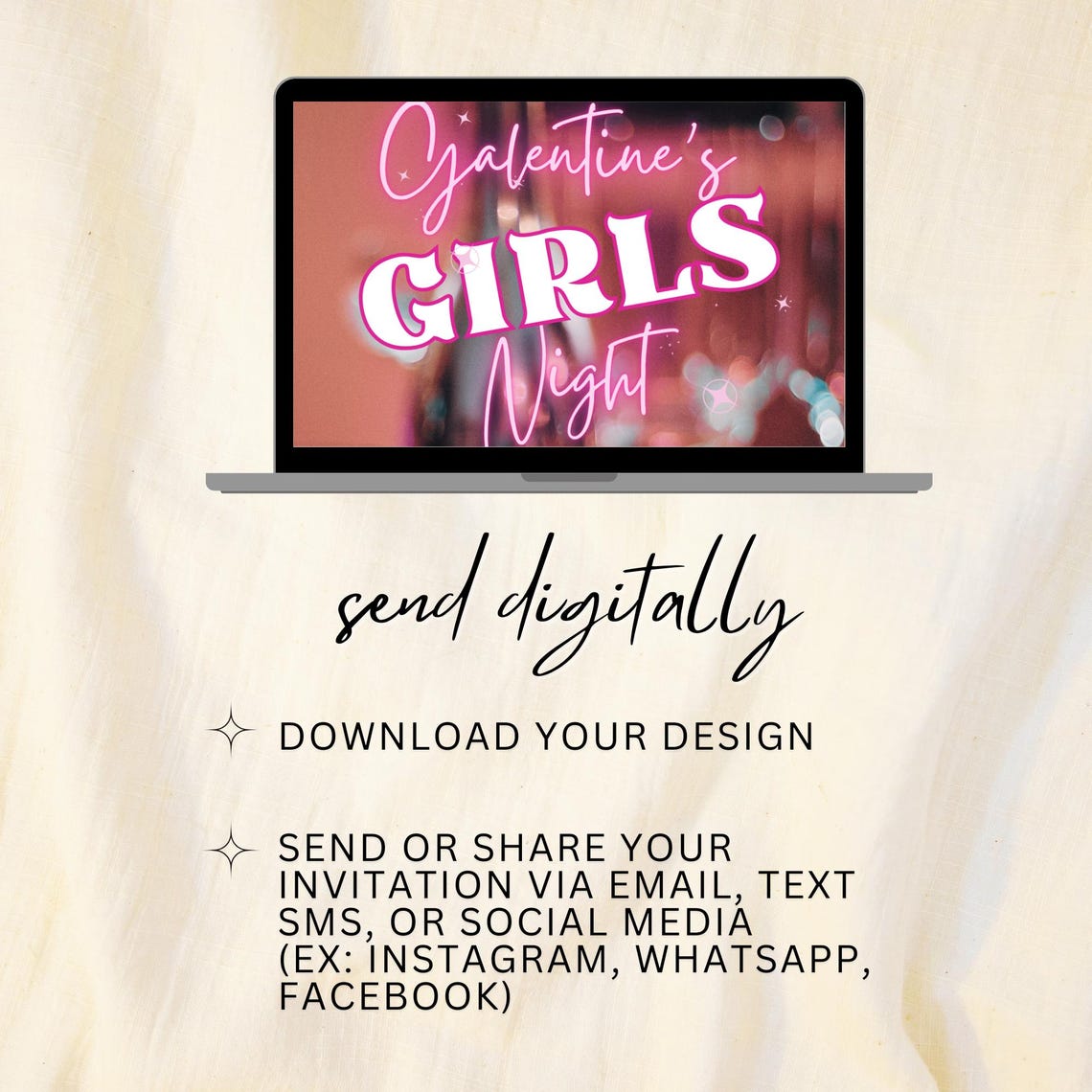 Galentine's Girls Night Invitation,valentine's Dinner Girls Night in ...