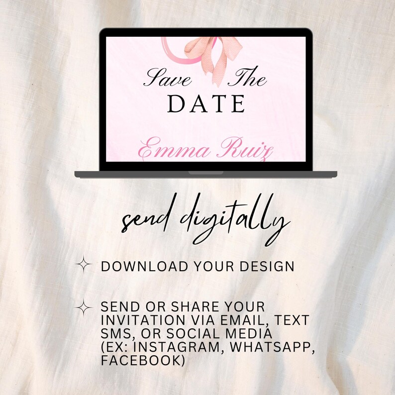Nurse Graduation Save the Date Invitation. Digital Pink Bow Nursing ...