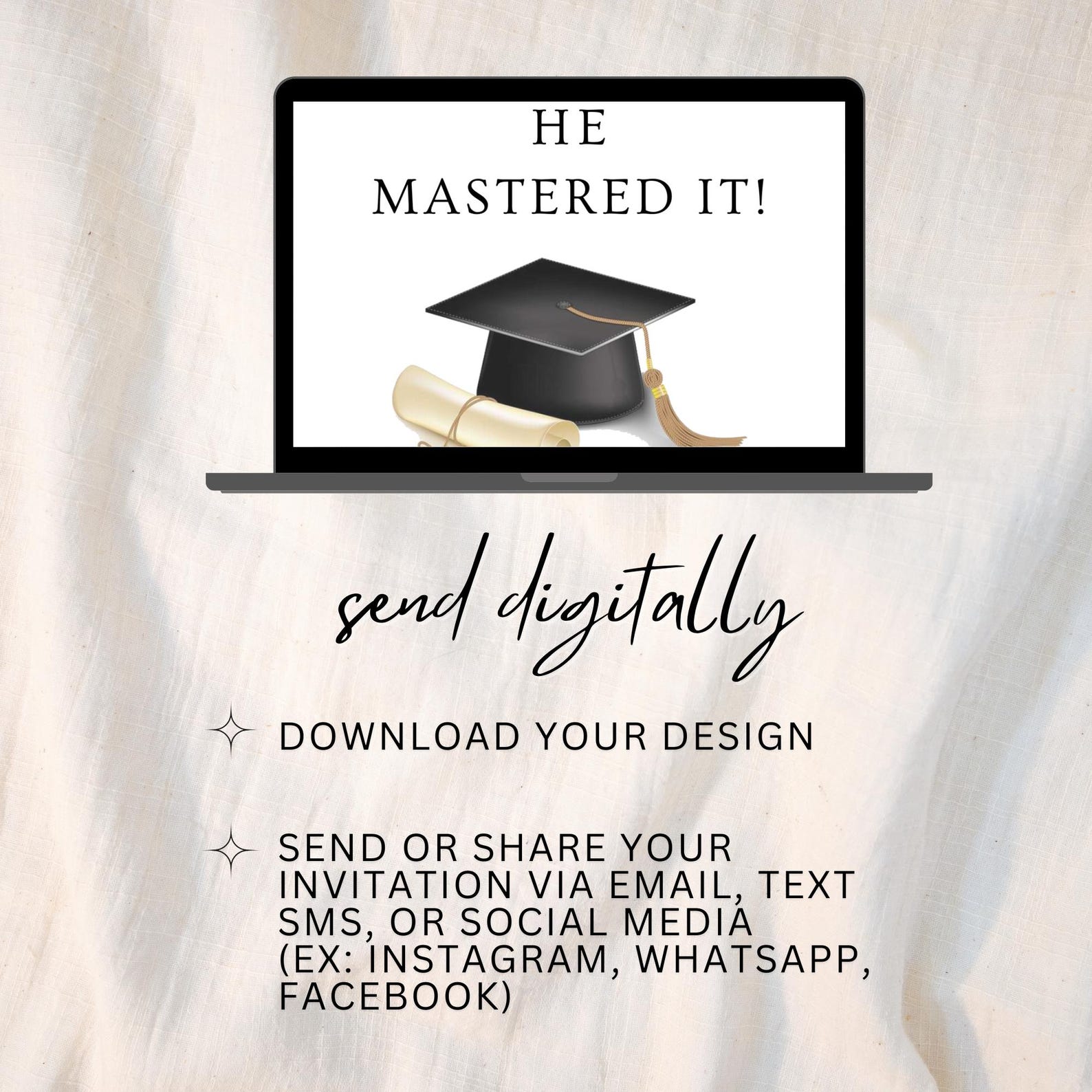 Graduation Party Invitation, Graduation Invitation Template, High ...