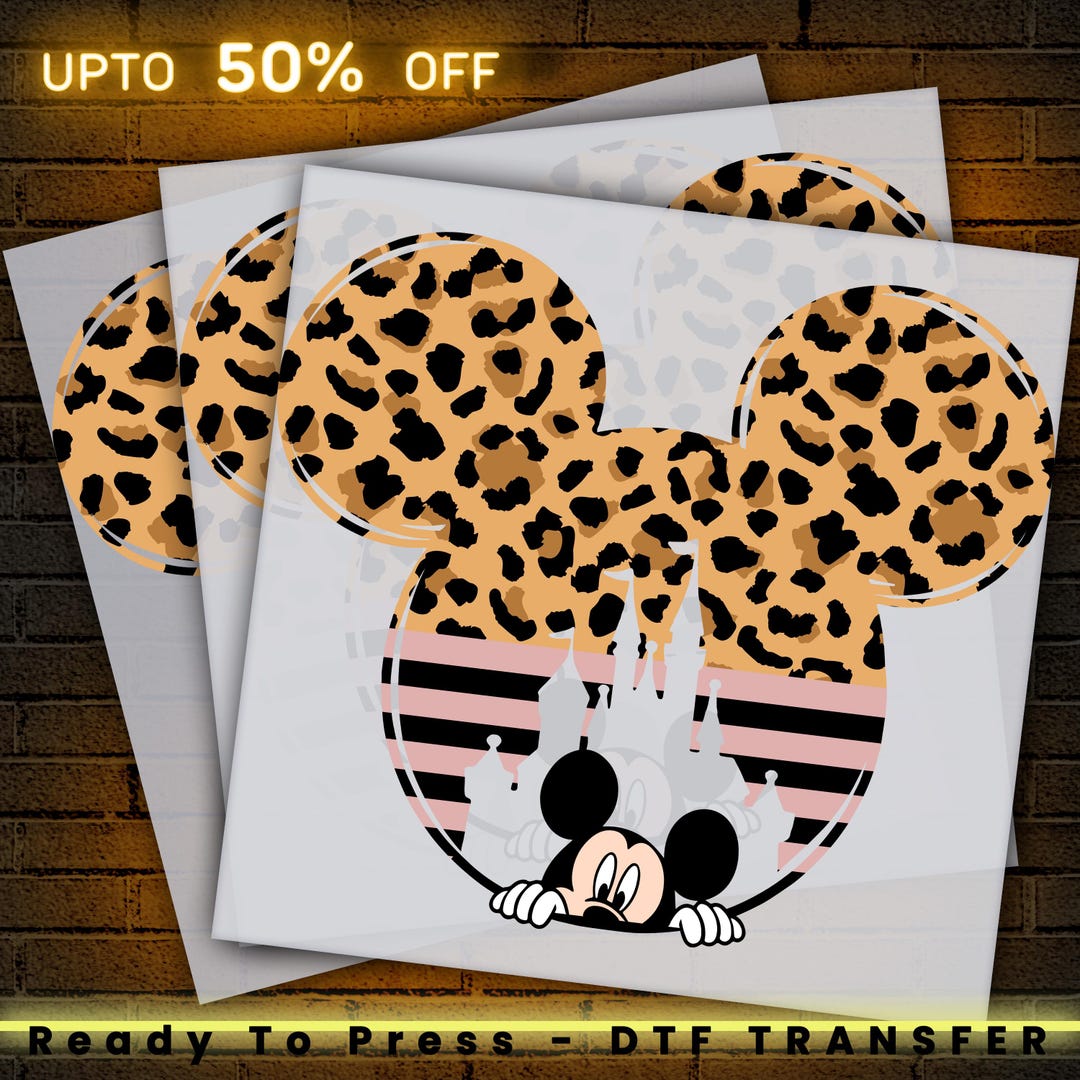 Disney Leopard Mickey ,cheetah Leopard Design, Disney Design, Ready to ...