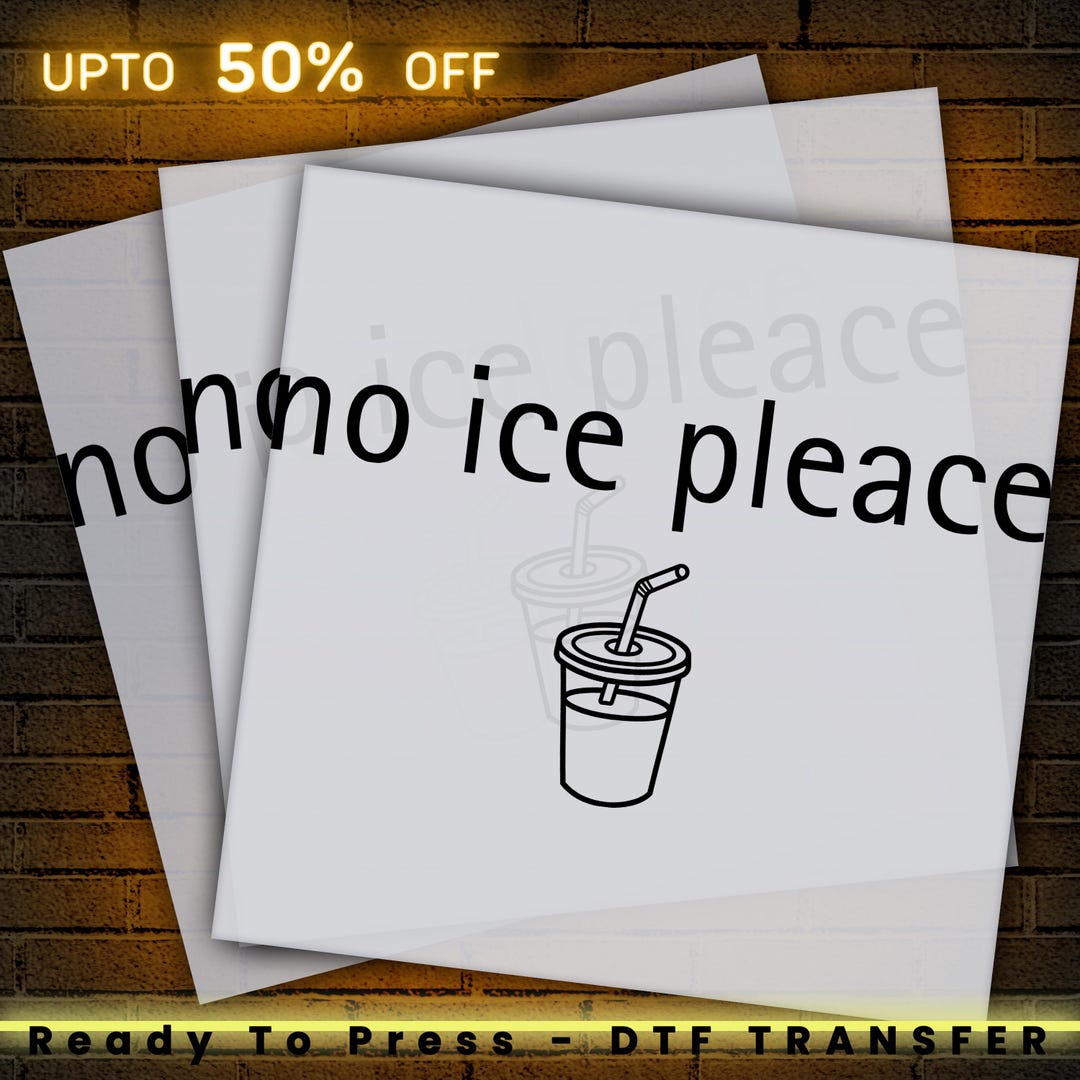 No Ice Pleace for Political Awareness DTF Transfer - Etsy