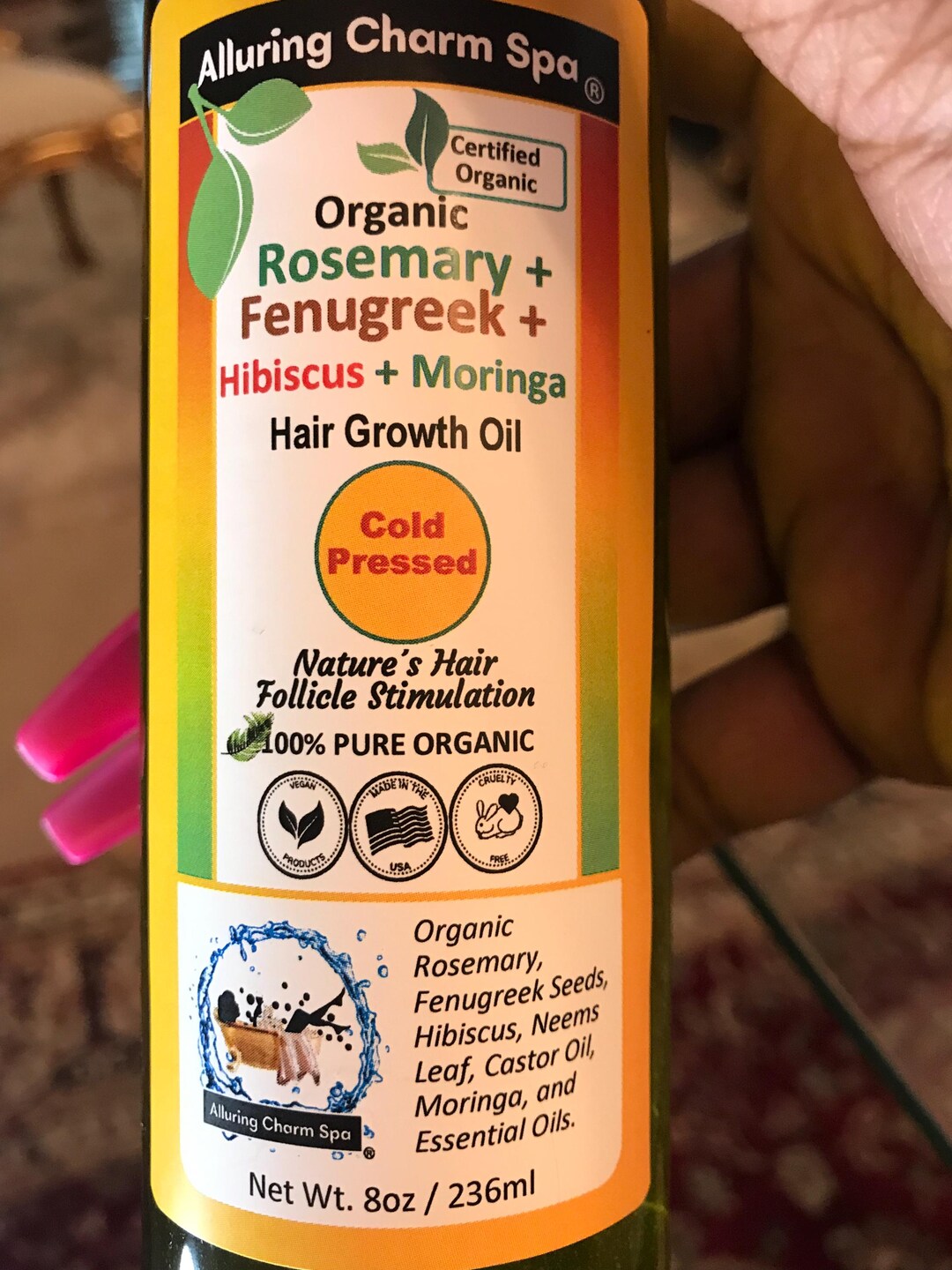 Rosemary Extra Strength Hair Growth Oil, Crafted With 21 Herbs and ...