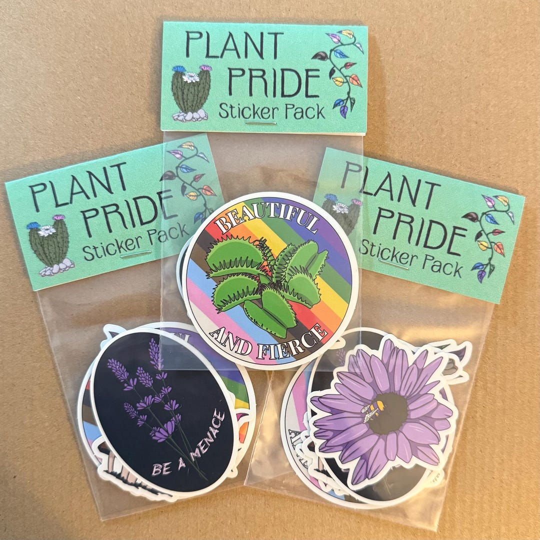 Plant Pride Sticker Pack - Plant and Flower Stickers - LGBTQ+ Stickers ...