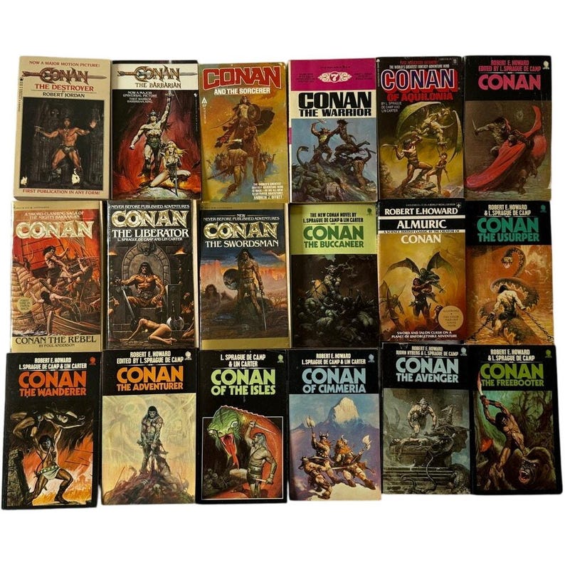 Conan Paperbacks by Robert E. Howard | 1960s-1980s | Vintage Fantasy - Etsy