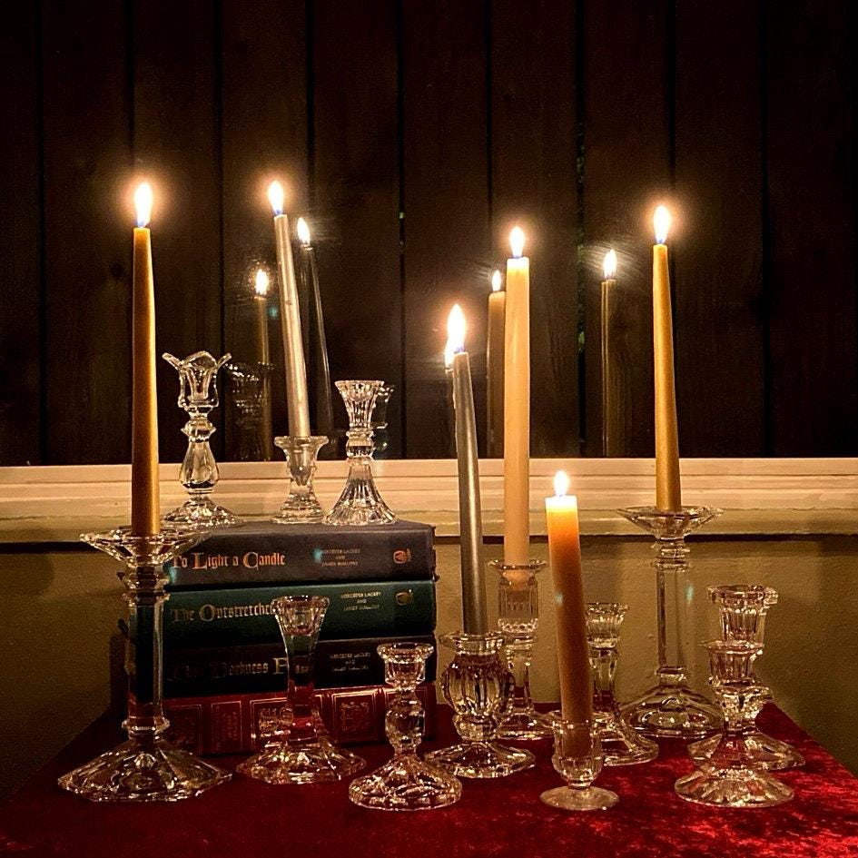 Vintage Glass Candlesticks | Sold Separately | Crystal Elegant Wedding ...