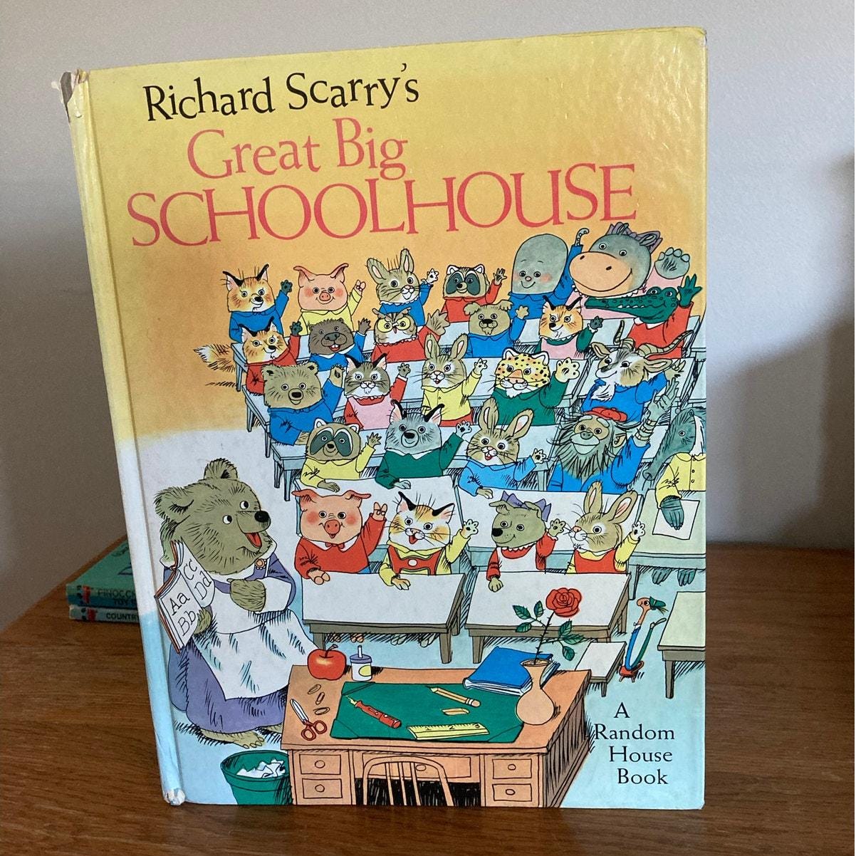 Vintage Richard Scarry Great Big Schoolhouse Book | First Edition - Etsy