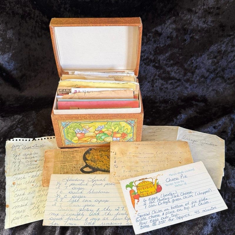 Old Recipe Cards - Etsy