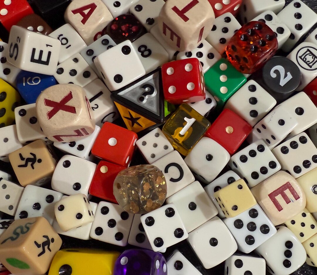 25 Vintage Dice Mix | Dice Set | Game Pieces | Colored Dice - Etsy