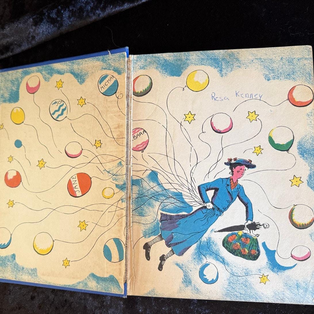 Vintage 1942 Mary Poppins Double Book by P.L. Travers - Etsy