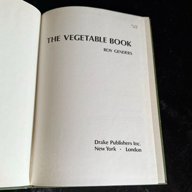The Vegetable Book by Roy Genders | 1972 | Rare Vintage Gardening Book ...