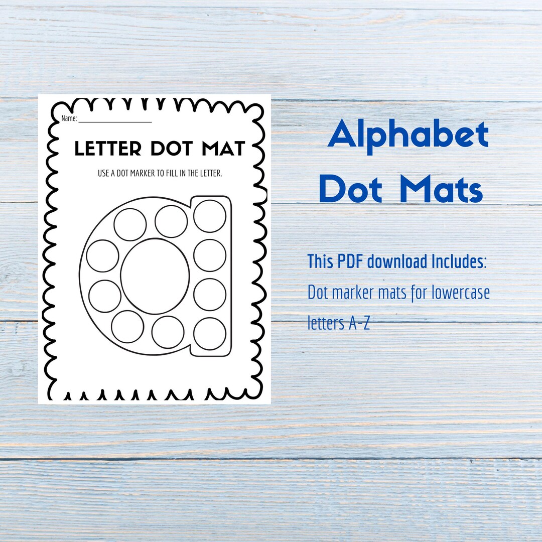 Lowercase Dot Marker Alphabet Worksheets, A-Z Preschool Dot Marker ...