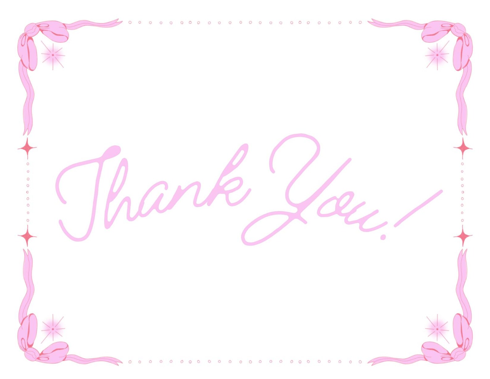 Thank You Note - Birthday and Celebration - Curved Text Version - Etsy