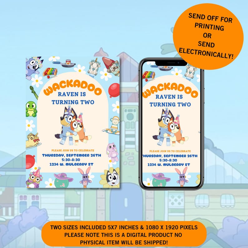 Wackadoo I'm Turning Two bluey Birthday - Etsy