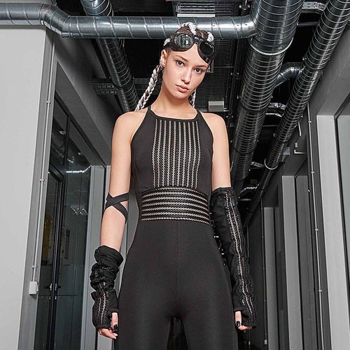 Cyberpunk Clothing Festival Clothing Women Rave Catsuit - Etsy