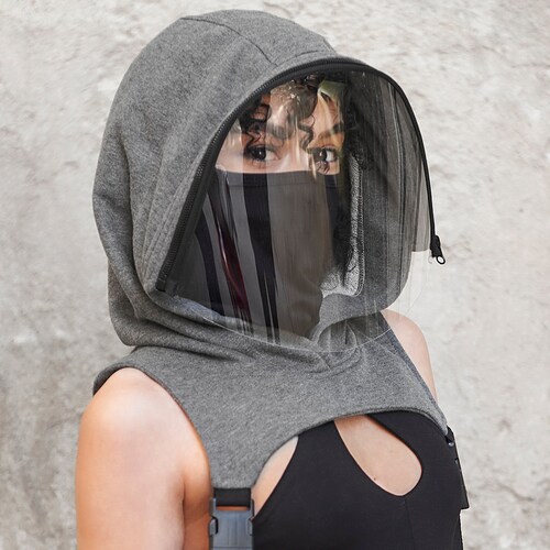 Linen Hood With Face Shield Face Shield Hood Face Shield | Etsy