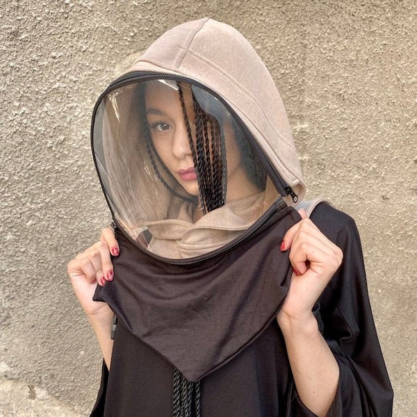 Hat With Mask - Etsy