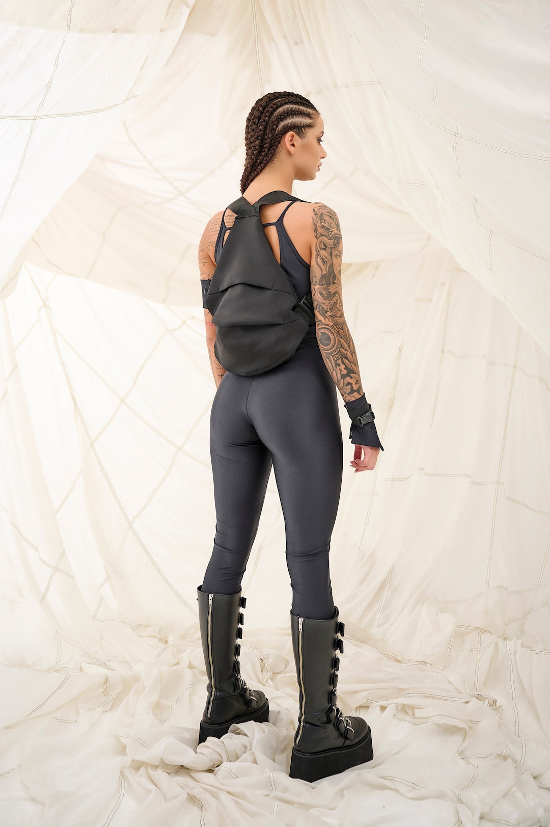 Festival Backpack Women, Rave Backpack, Neoprene Rave Bag, Black ...