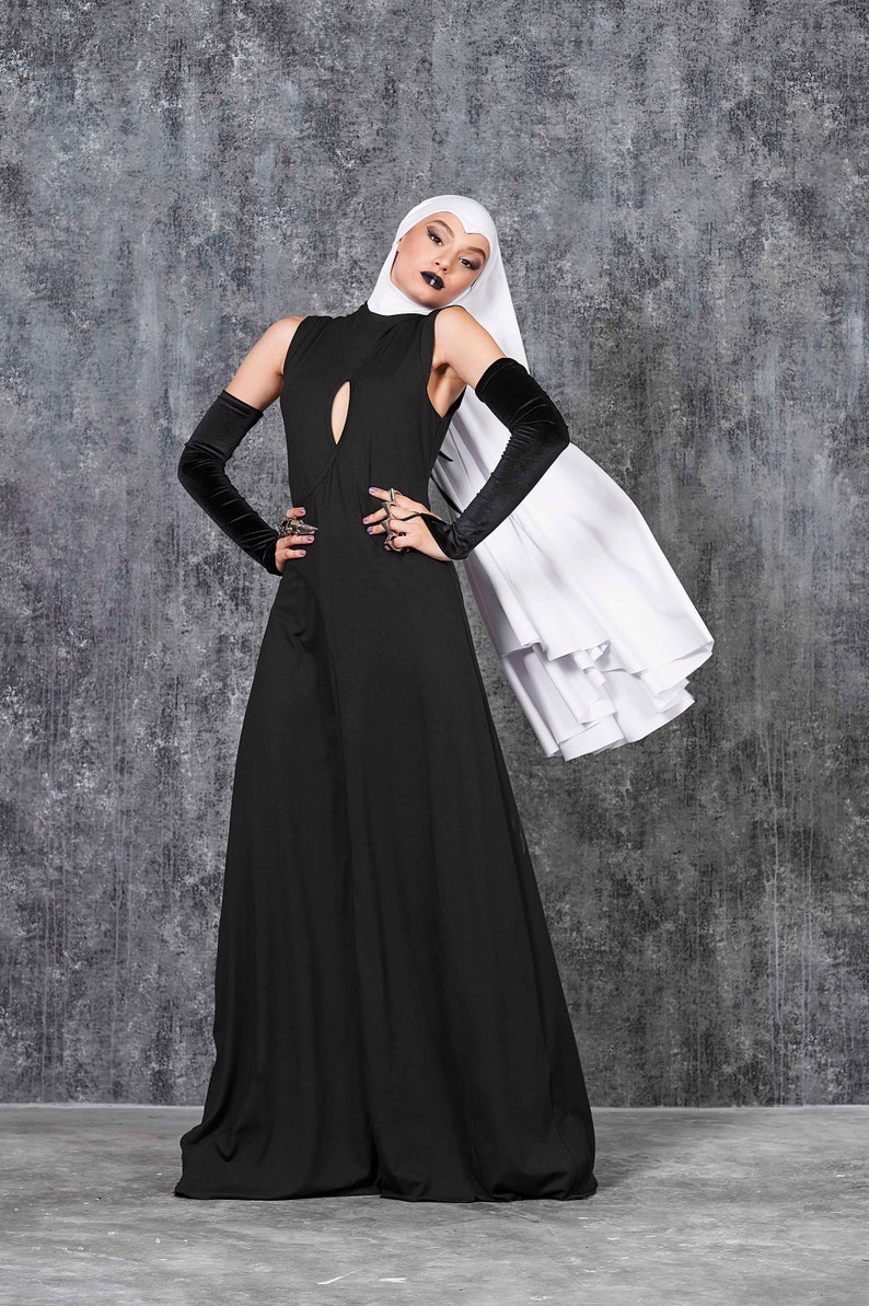 White Nun Veil, Wimple, Collar, Halloween Costume - Etsy