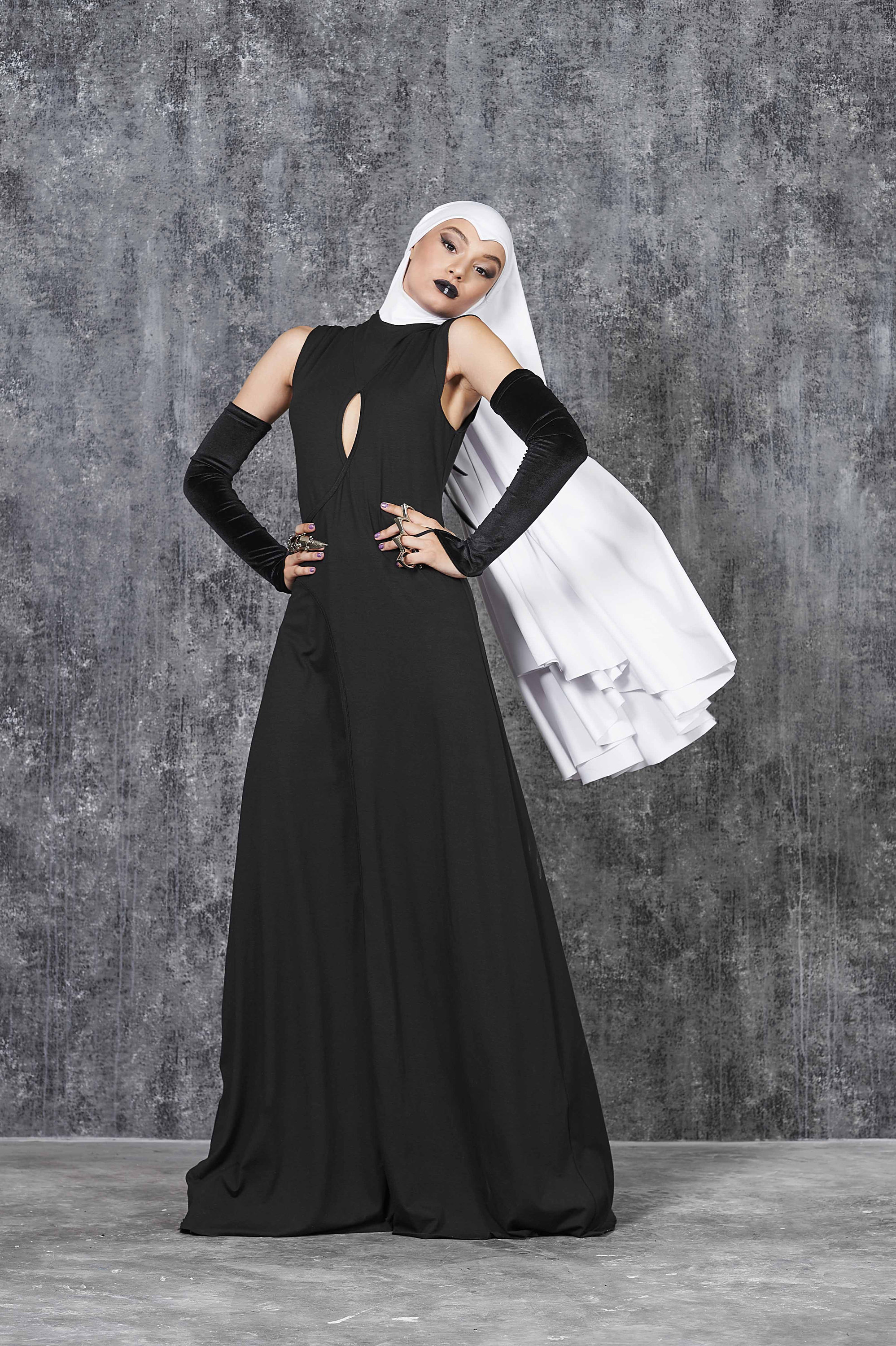 Long Nun Veil White Veil Nun Nun Wimple Nun Collar Sexy - Etsy Canada