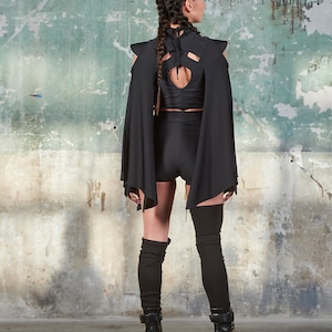 Festival Shrug Vest, Rave Bolero Shrug Top, Bell Sleeve Blouse, Rave ...