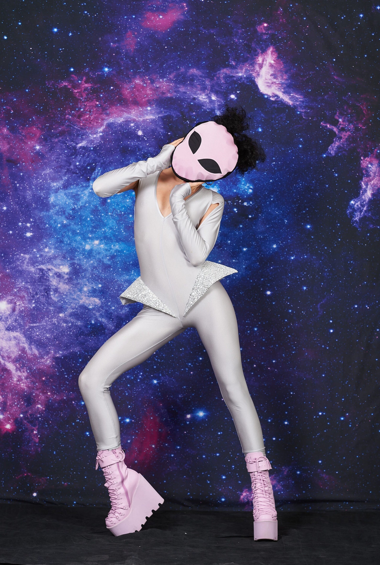 Silver Alien Bodysuit Seqin Alien Costume for Woman | Etsy