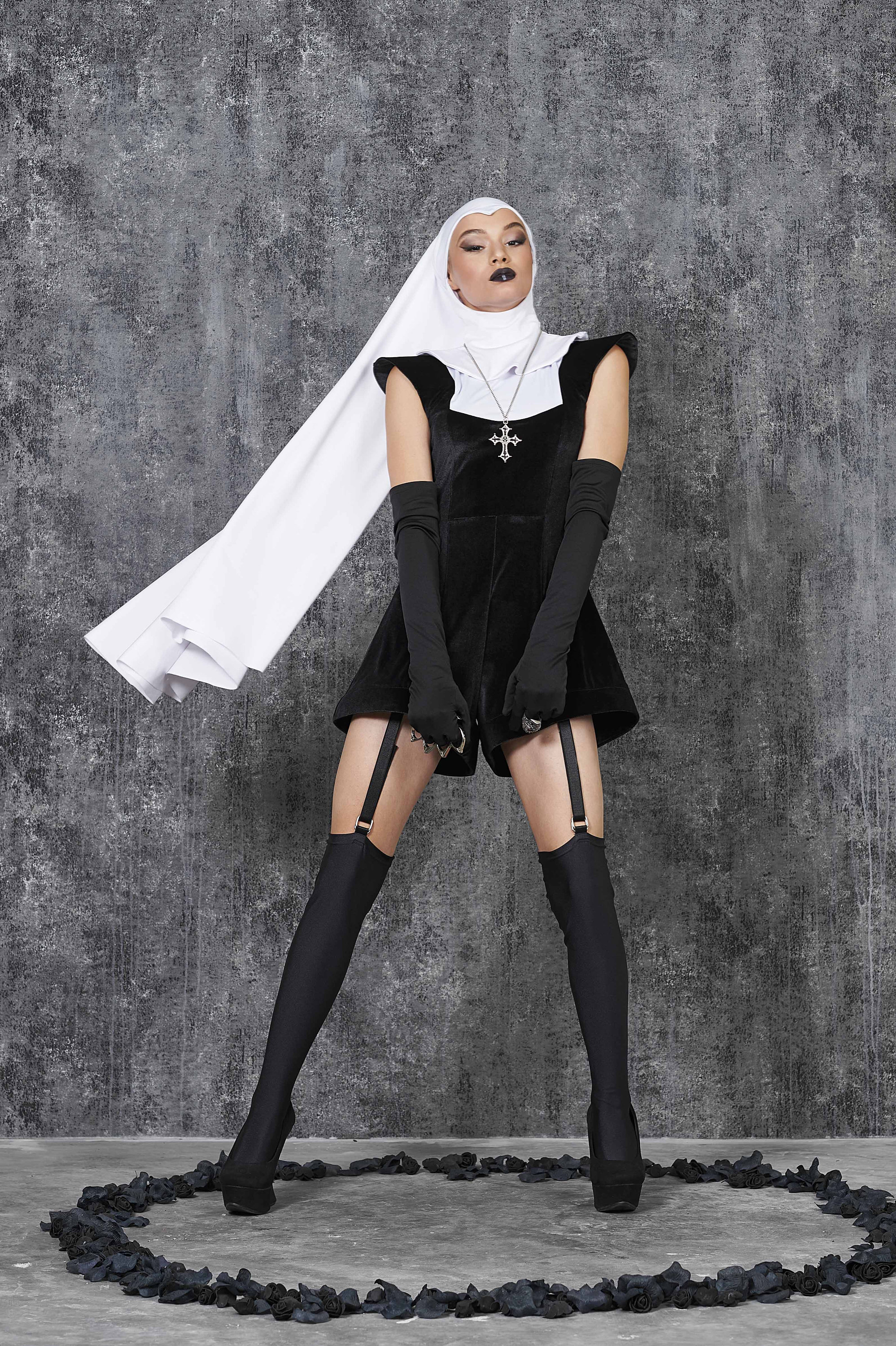 Long Nun Veil White Veil Nun Nun Wimple Nun Collar Sexy - Etsy Canada