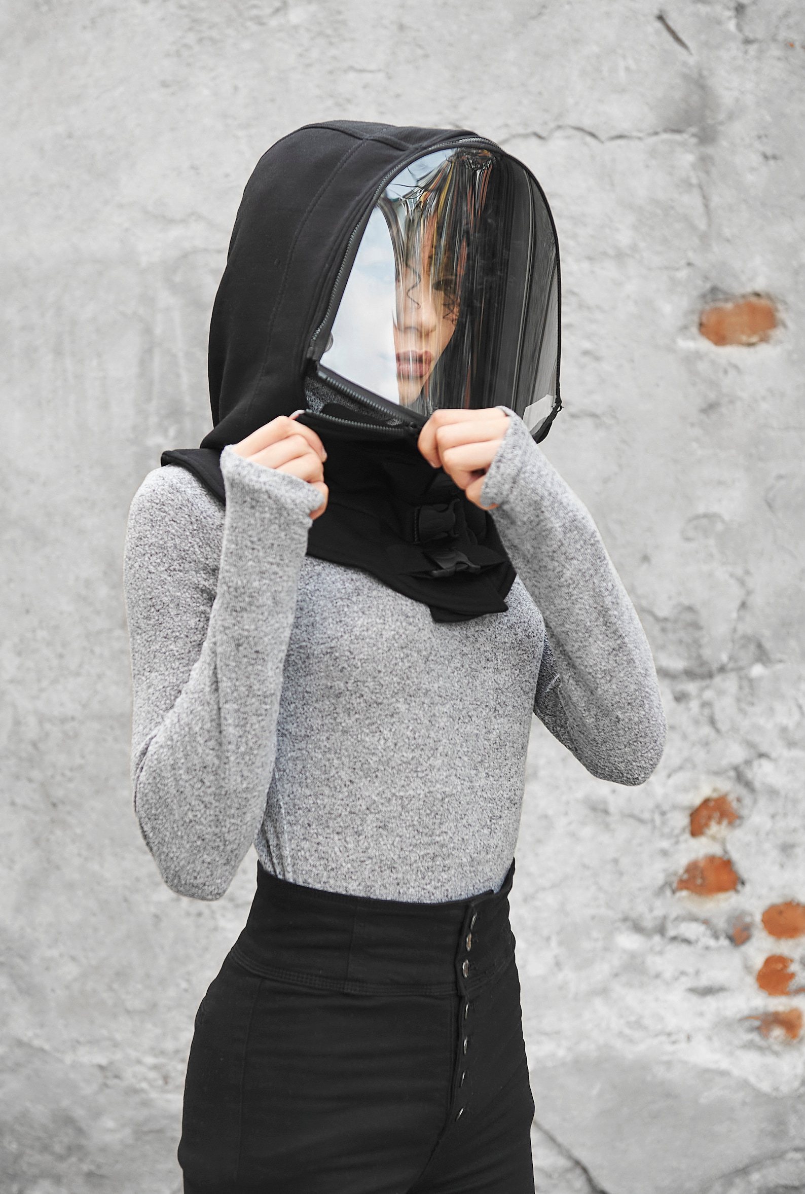 Fully Closed Face Shield Cowl Hood Scarf Hooded Face Shield - Etsy