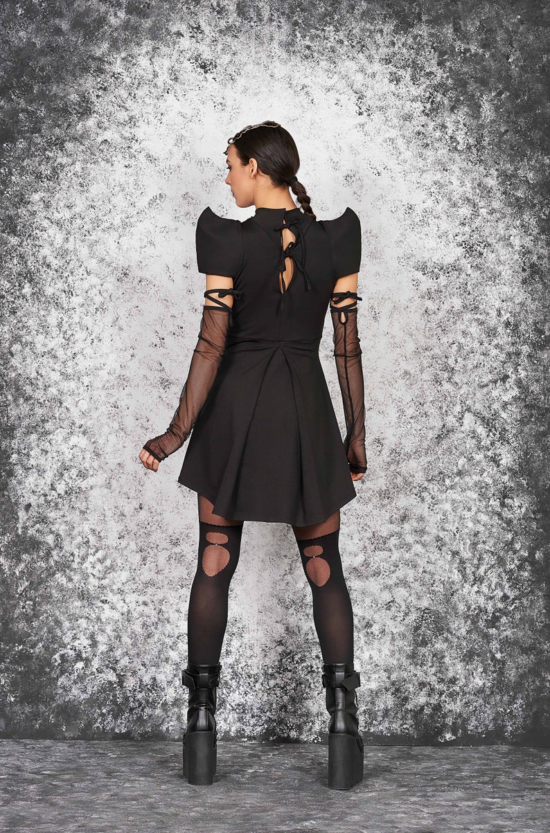 Gothic Gloves, Long Mesh Gloves, Sexy Black Gloves, Goth Accessories ...